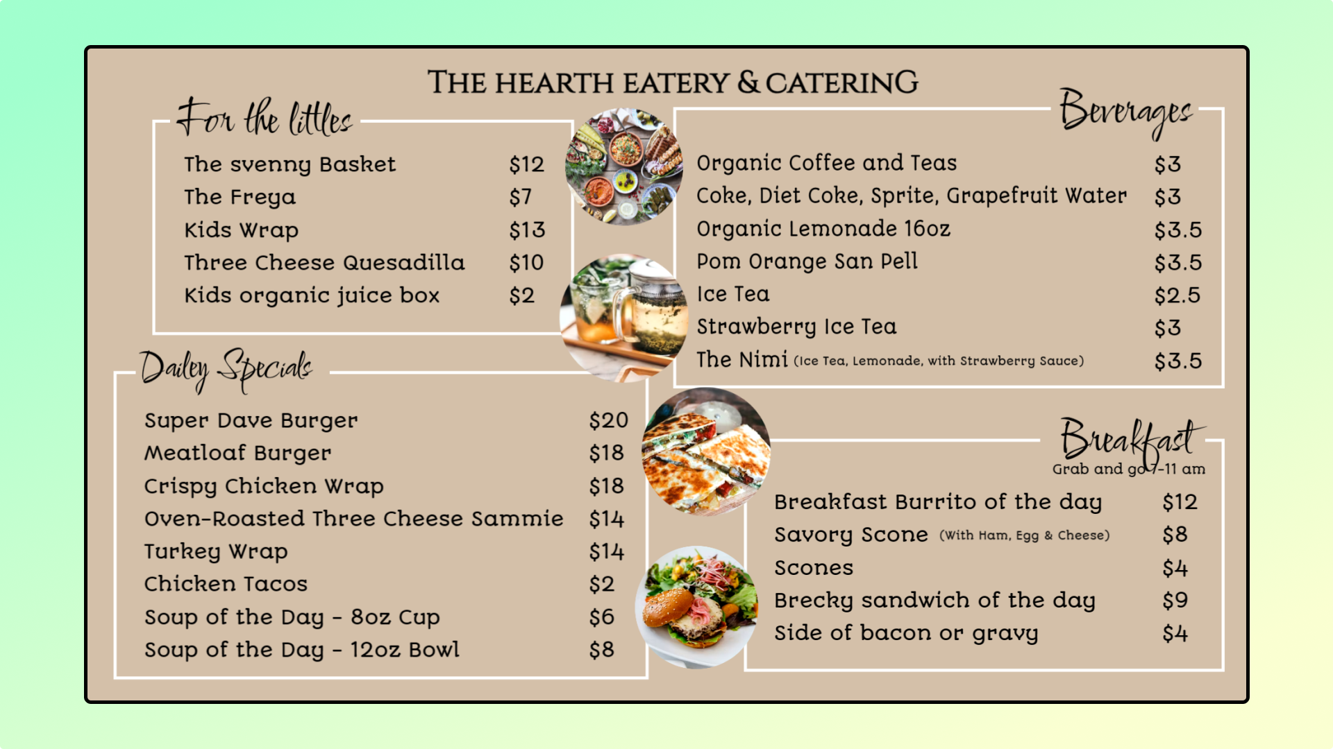 Free Digital Menu Display System | Digital Menu Display System ...