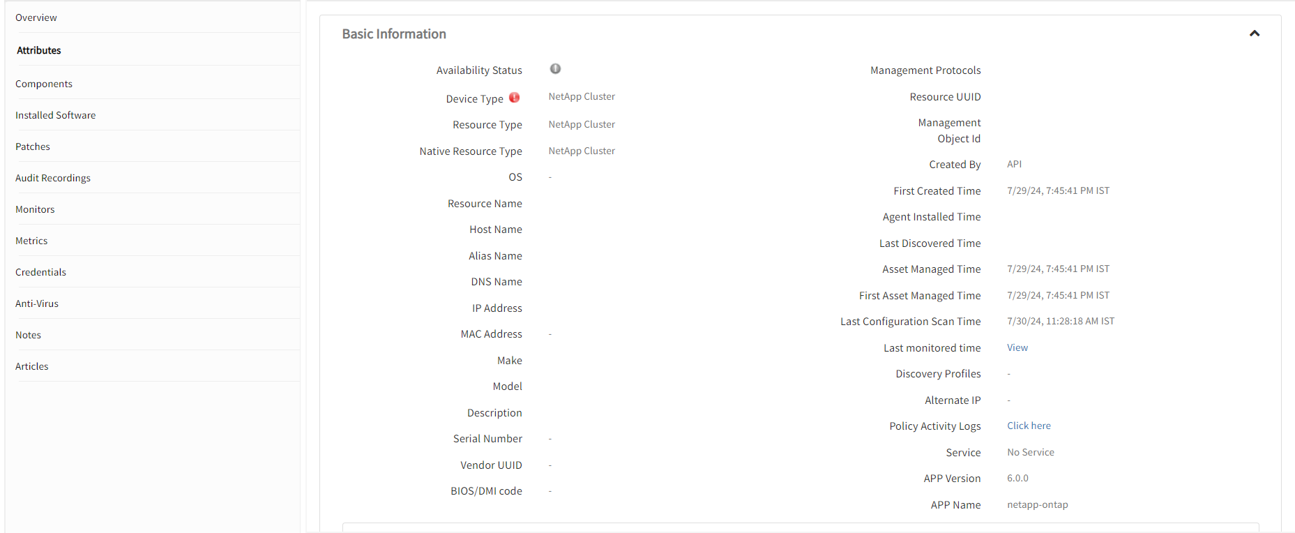 Working with NetApp ONTAP | OpsRamp Documentation