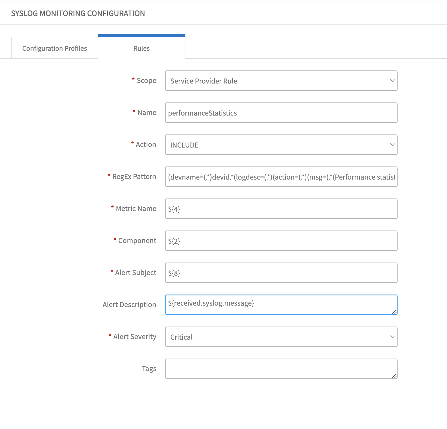 Syslog Events Monitoring Through Gateway | OpsRamp Documentation
