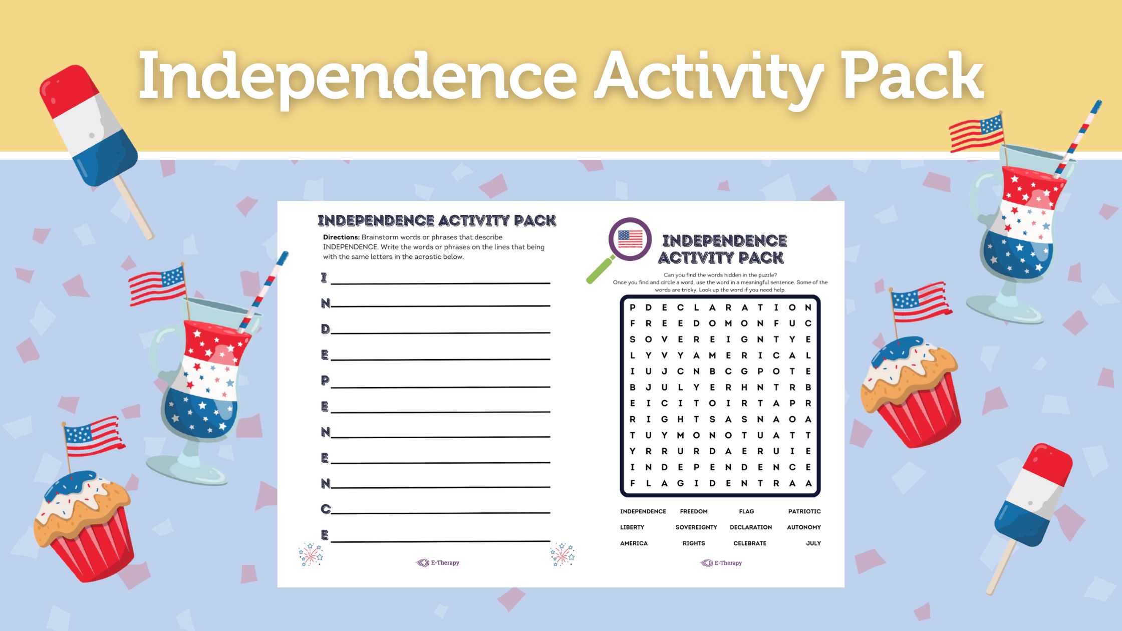 Independence Activity Pack E Therapy independence-activity-pack-e-therapy