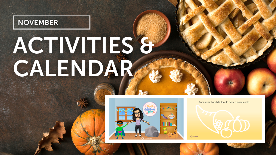 November Activities and Calendar - E-Therapy