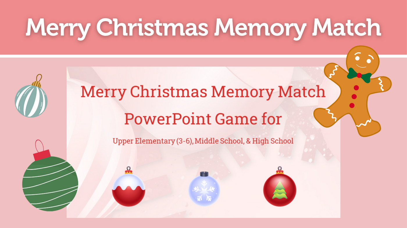 Merry Christmas Memory Match - E-Therapy