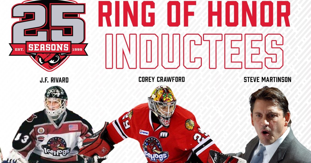 Rockford IceHogs | IceHogs Name Corey Crawford, Steve Martinson, J.F.…