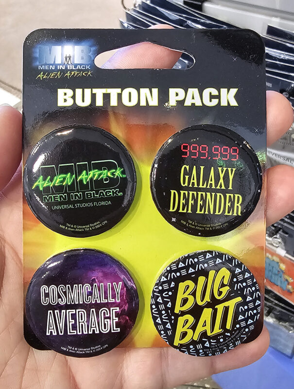 Universal Studios Parks MIB Men in Black Alien Attack Button Pack ...