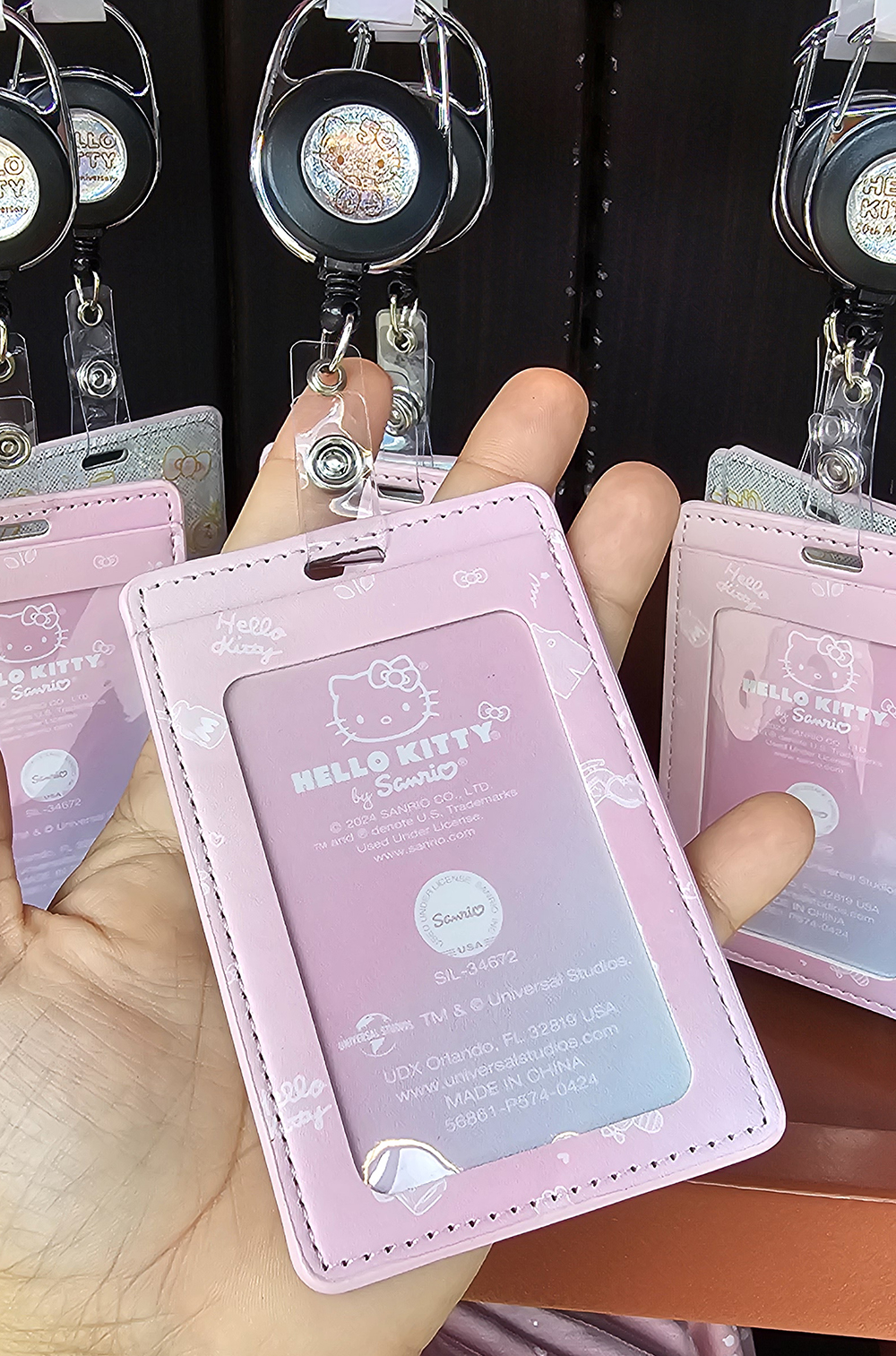 Hello Kitty 50th Anniversary Sanrio Retractable ID Tag Pouch ...