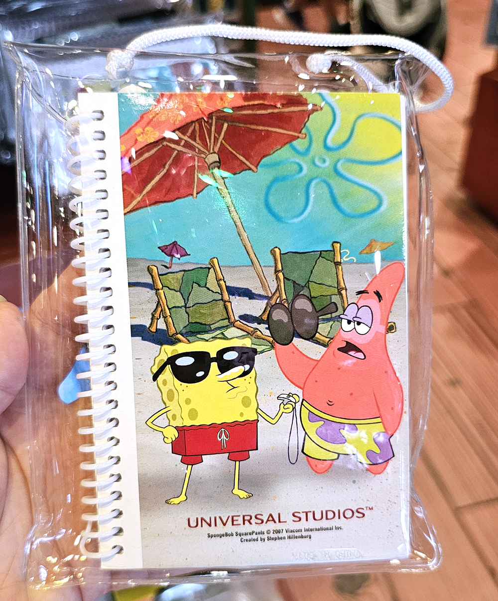 SpongeBob Squarepants Universal Studios Parks Beach Spiral Notebook ...