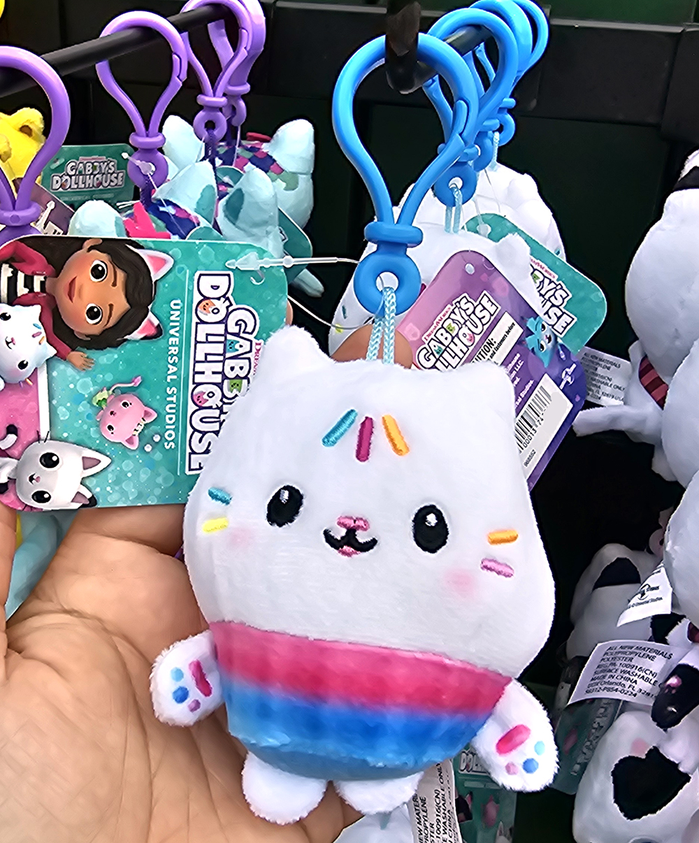 Gabby’s Dollhouse Universal Studios Parks Cakey Cat Plush Backpack Clip ...