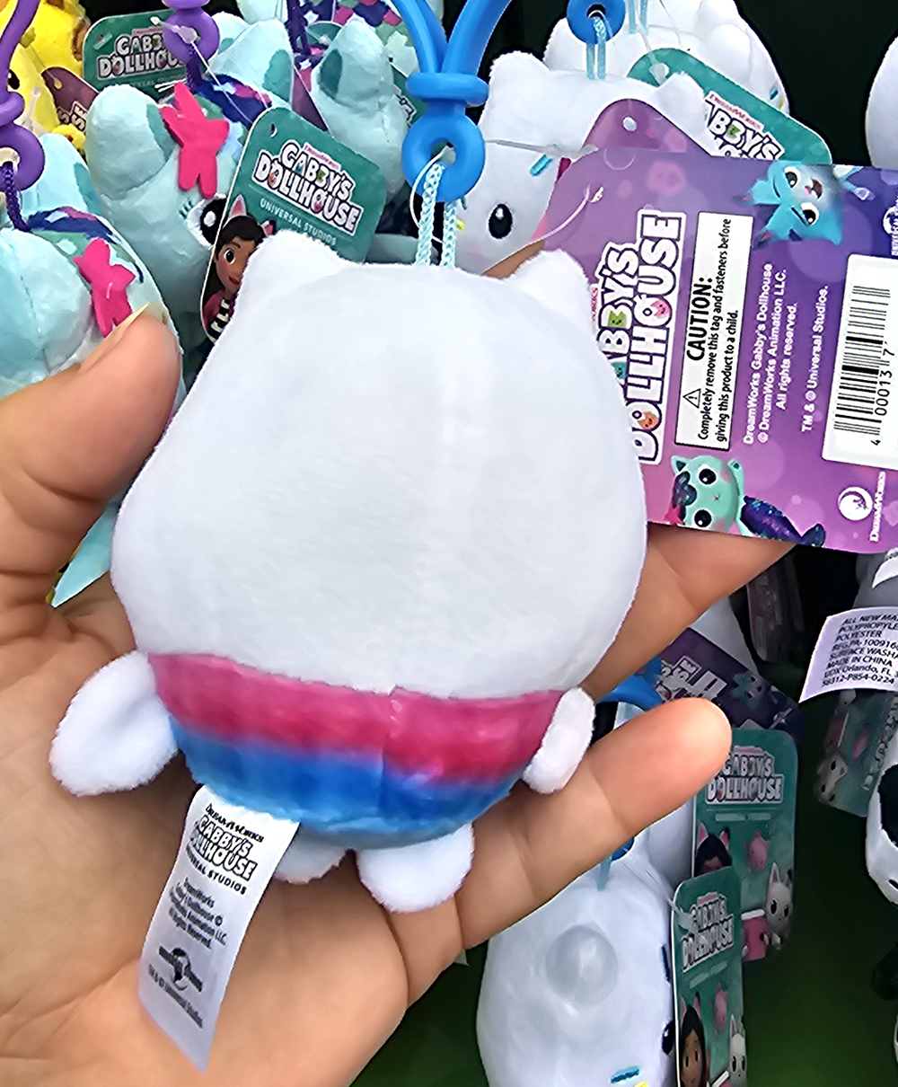 Gabby’s Dollhouse Universal Studios Parks Cakey Cat Plush Backpack Clip ...