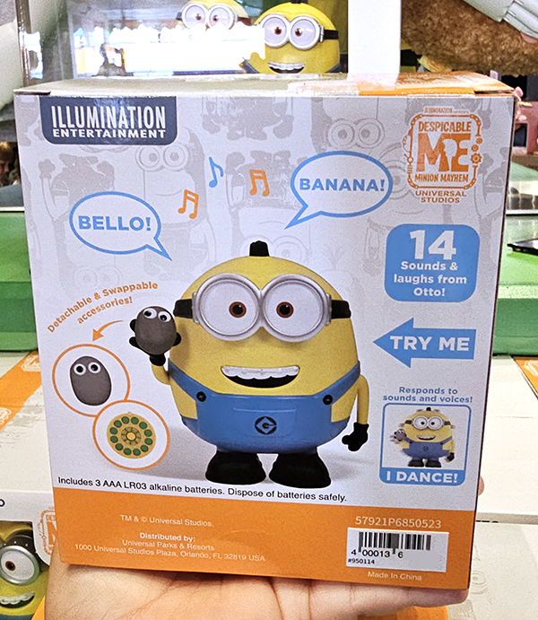 Despicable ME Universal Studios Parks Exclusive Sing N Dance Otto ...