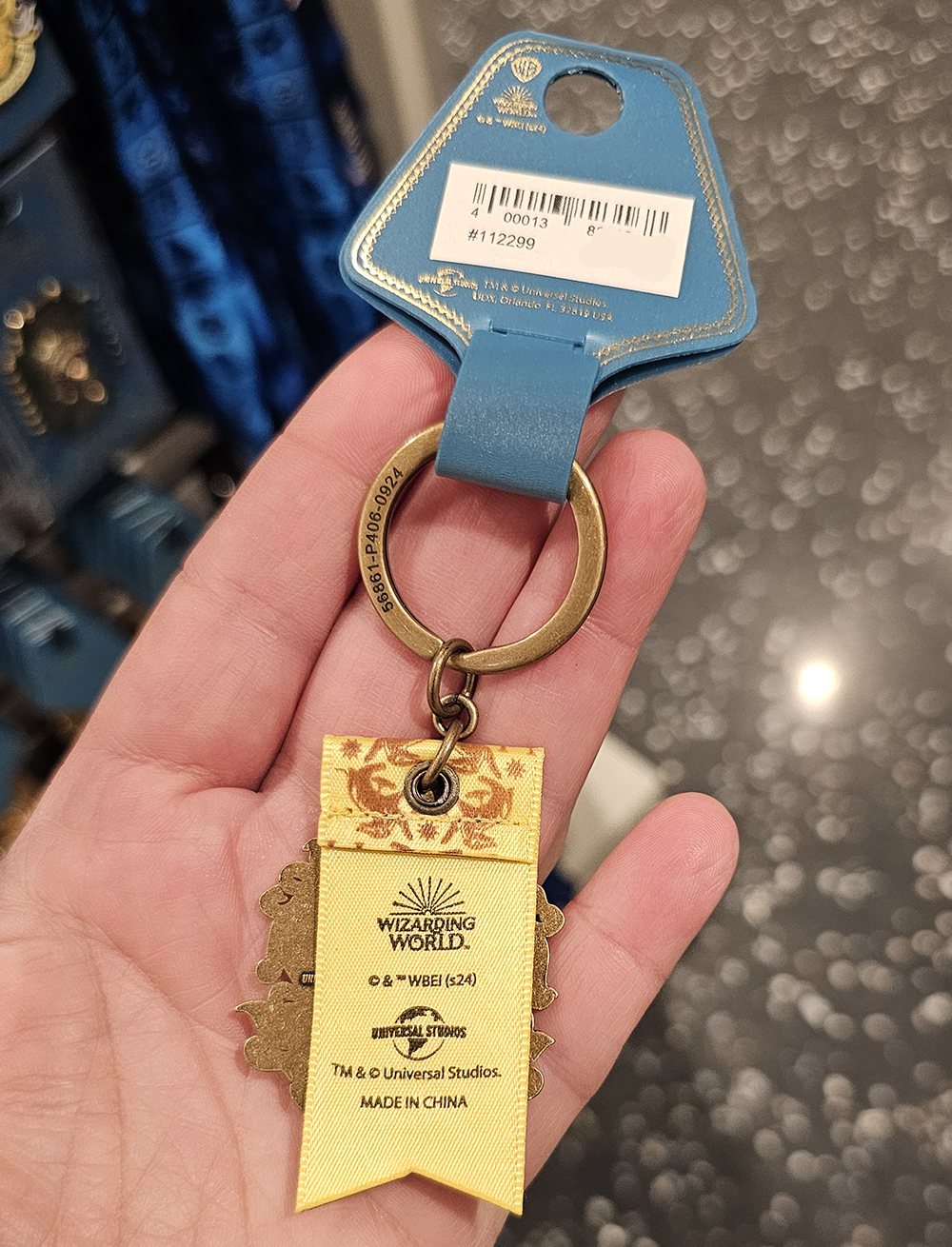 Universal Epic Universe Harry Potter Keychain with Hufflepuff Crest and ...