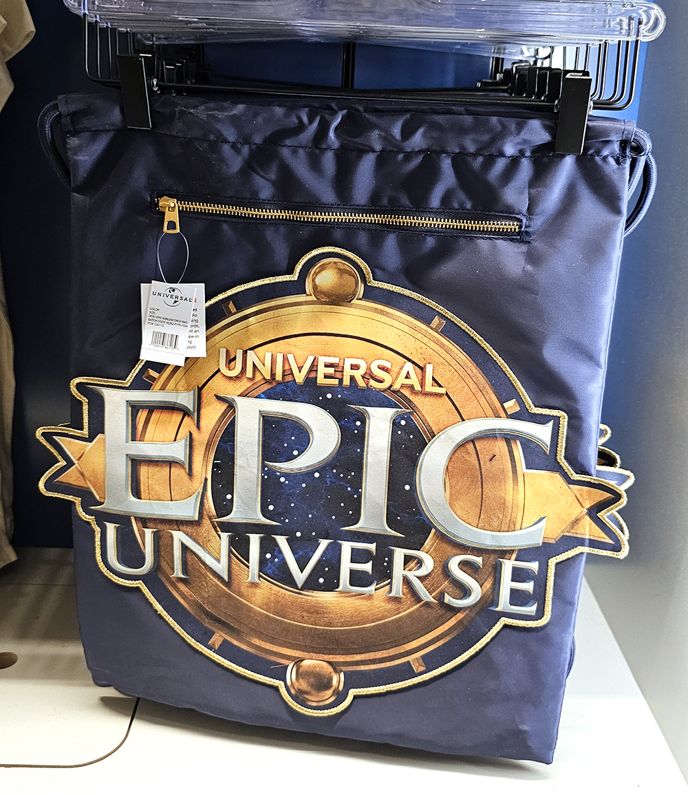 Universal Studios Epic Universe Logo Blue Epic Emblem Drawstring Bag ...
