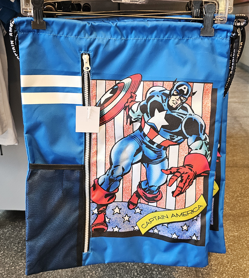 Universal Studios Parks Marvel Comic Drawstring Backpack Captain ...