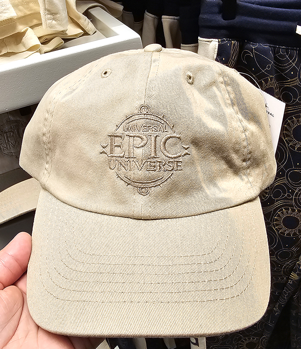 Universal Studios Epic Universe Logo Epic Emblem Khaki Tan Baseball Cap ...