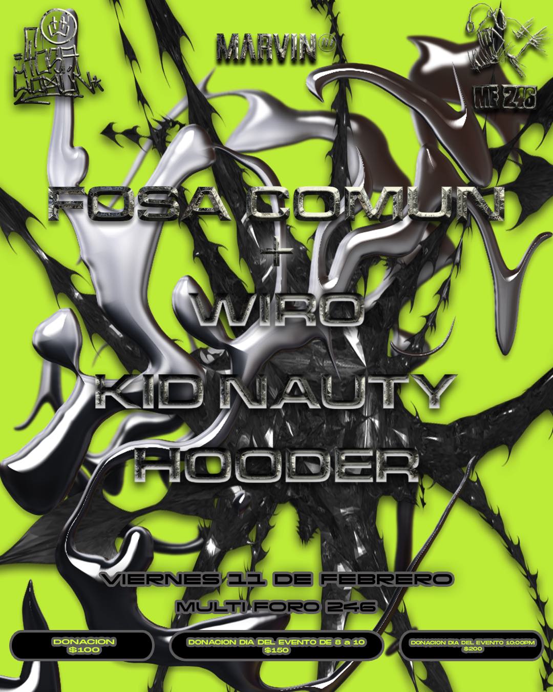 Fosa Común anuncia show en el Multiforo 246 - Revista Marvin