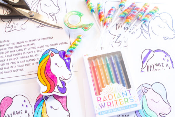 Cute Unicorn Craft for Valentine's Day: Coloring Activity Mom Junky