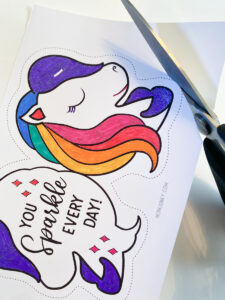 Cute Unicorn Craft for Valentine's Day: Coloring Activity Mom Junky