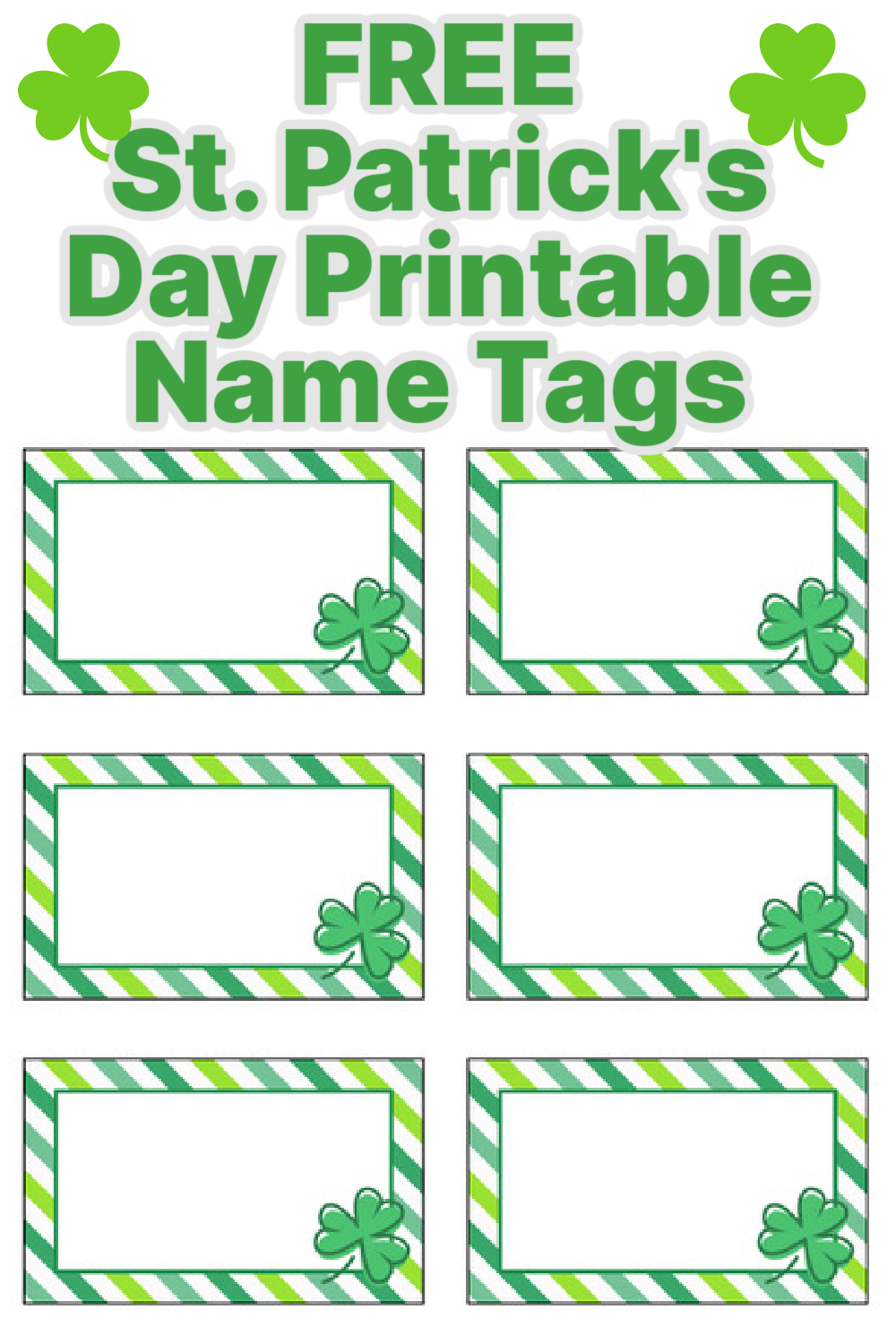 9 St Patrick s Day Printable Name Tags And Party Ideas