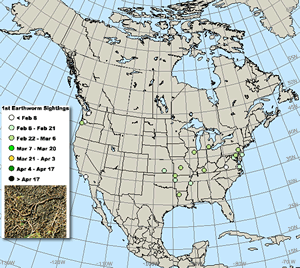 Comparing Maps: Earthworms and Temperature