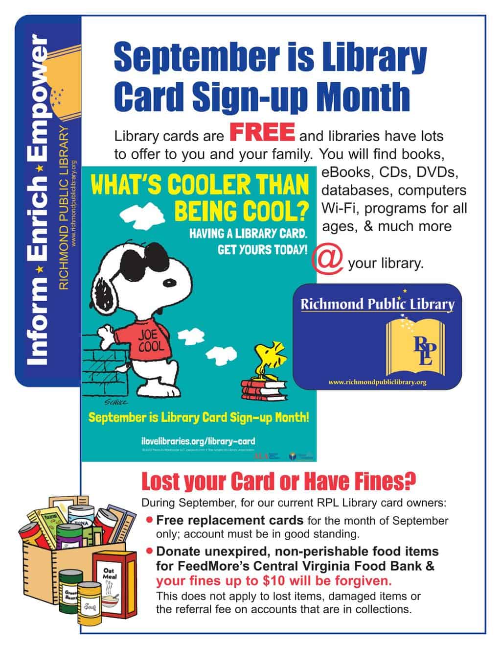 September is Library Card Sign-up Month, bonus get rid of your fines ...