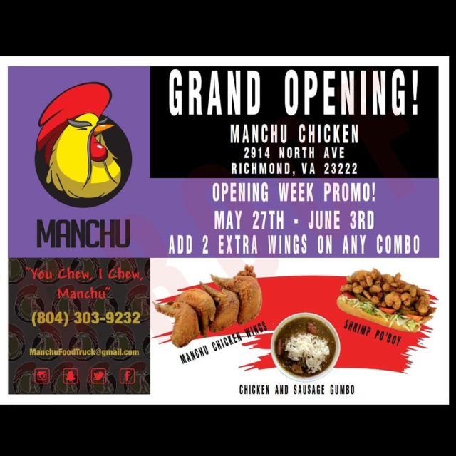 Manchu, a Chicken Wing Takeout Spot, Now Open - RVAHub