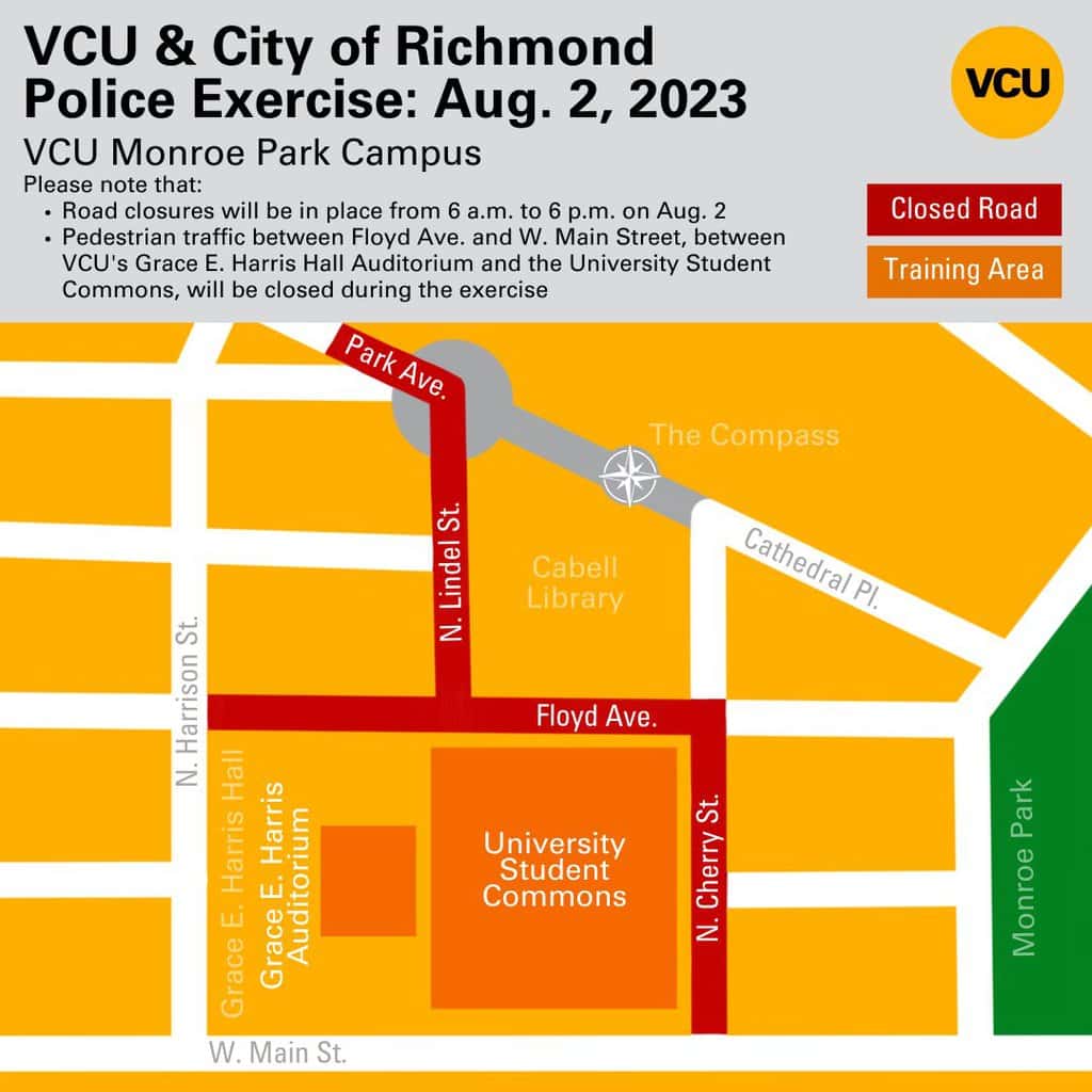 Police Training Exercise on VCU's Monroe Park Campus on Wednesday - RVAHub
