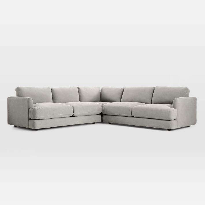 West Elm Haven 3-Piece L-Shaped Sectional | Seeded