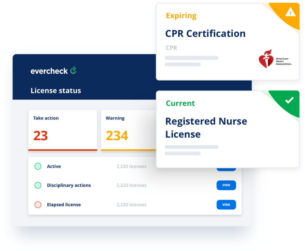 License Verification | EverCheck | Healthcare Compliance