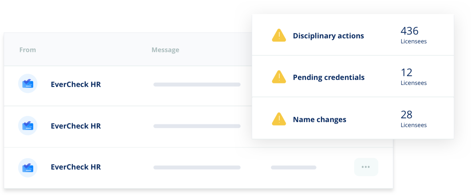 License verification - EverCheck | Automated Healthcare Compliance Software