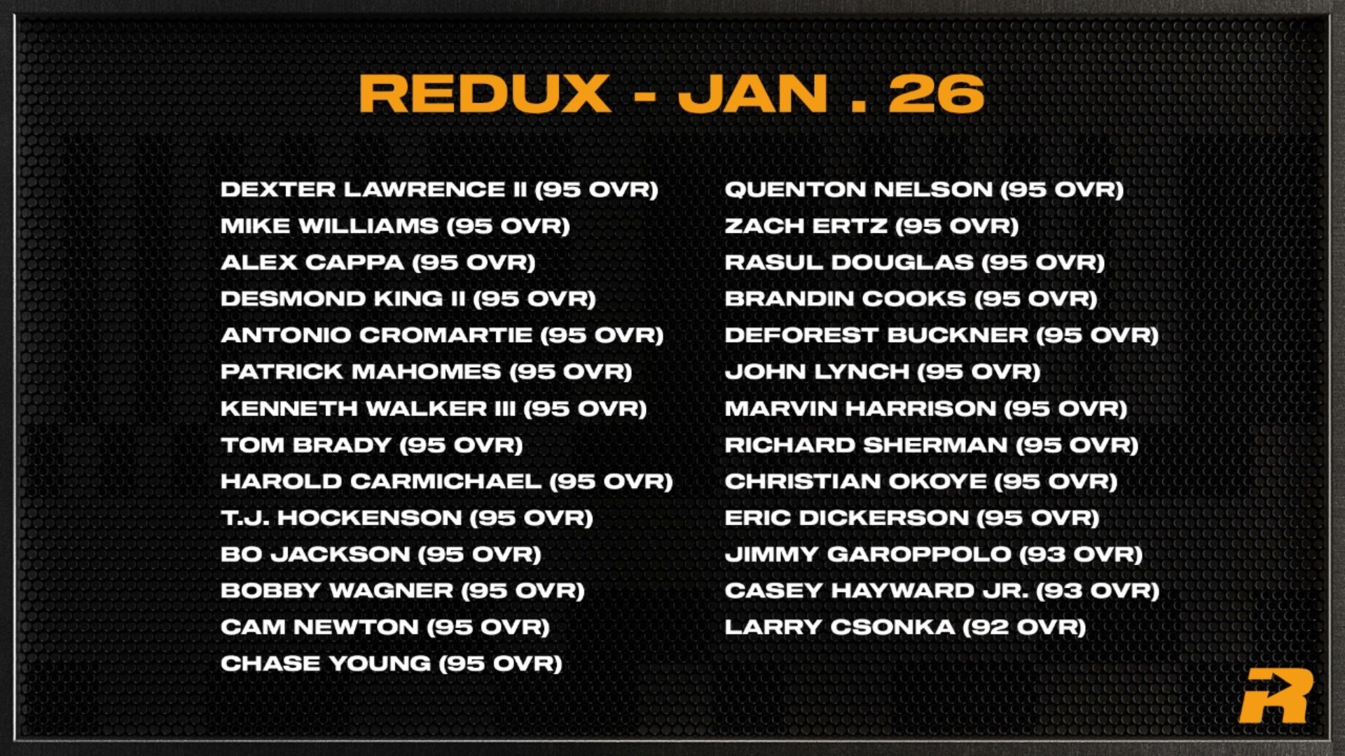 Redux: P. Mahomes, C. Young, E. Dickerson and more - Madden Ultimate Team 23 - MUT.GG