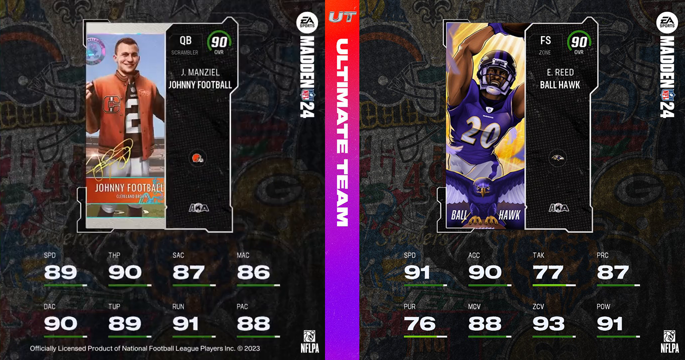 AKA: "Johnny Football" Manziel and Ed "Ball Hawk" Reed - MUT 24 - MUT.GG