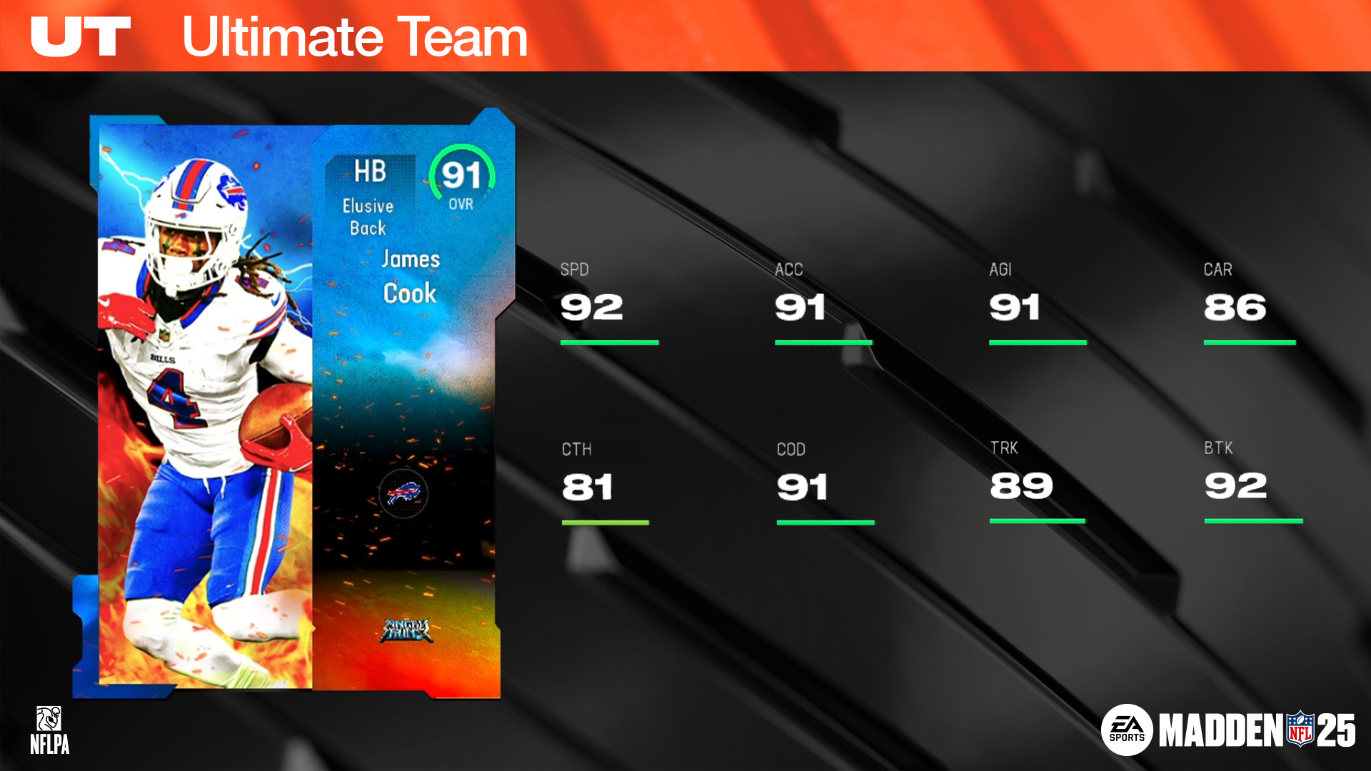 Angry Runs Week 10: James Cook - MUT 25 - MUT.GG