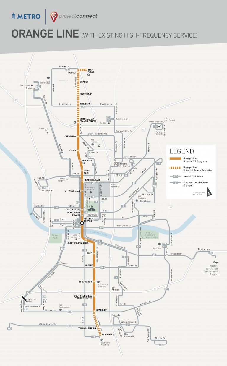 Orange Line Map - The Austin Common