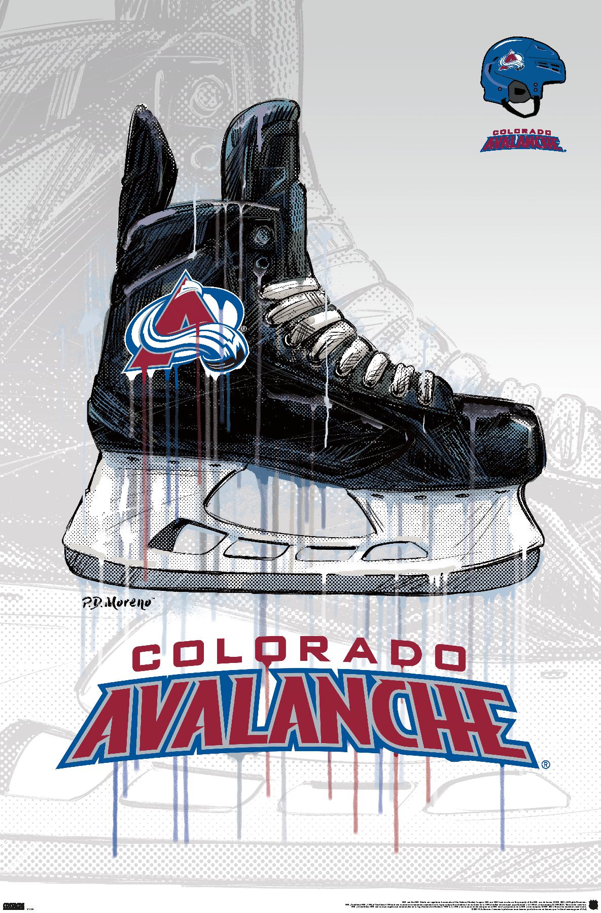 NHL Colorado Avalanche - Drip Skate 21 - Poster | eBay