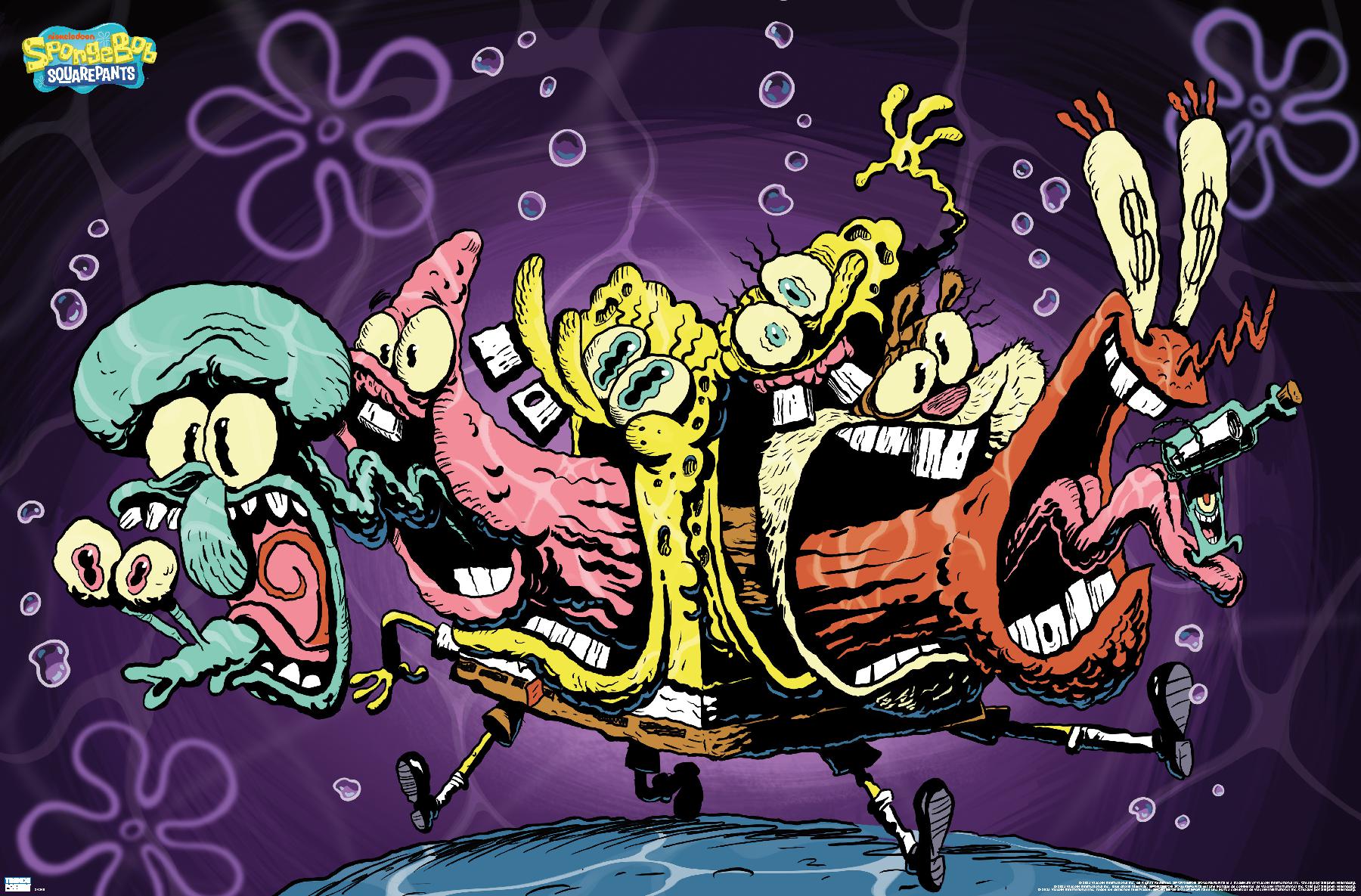 Nickelodeon Spongebob 25th - Scream - Poster | eBay
