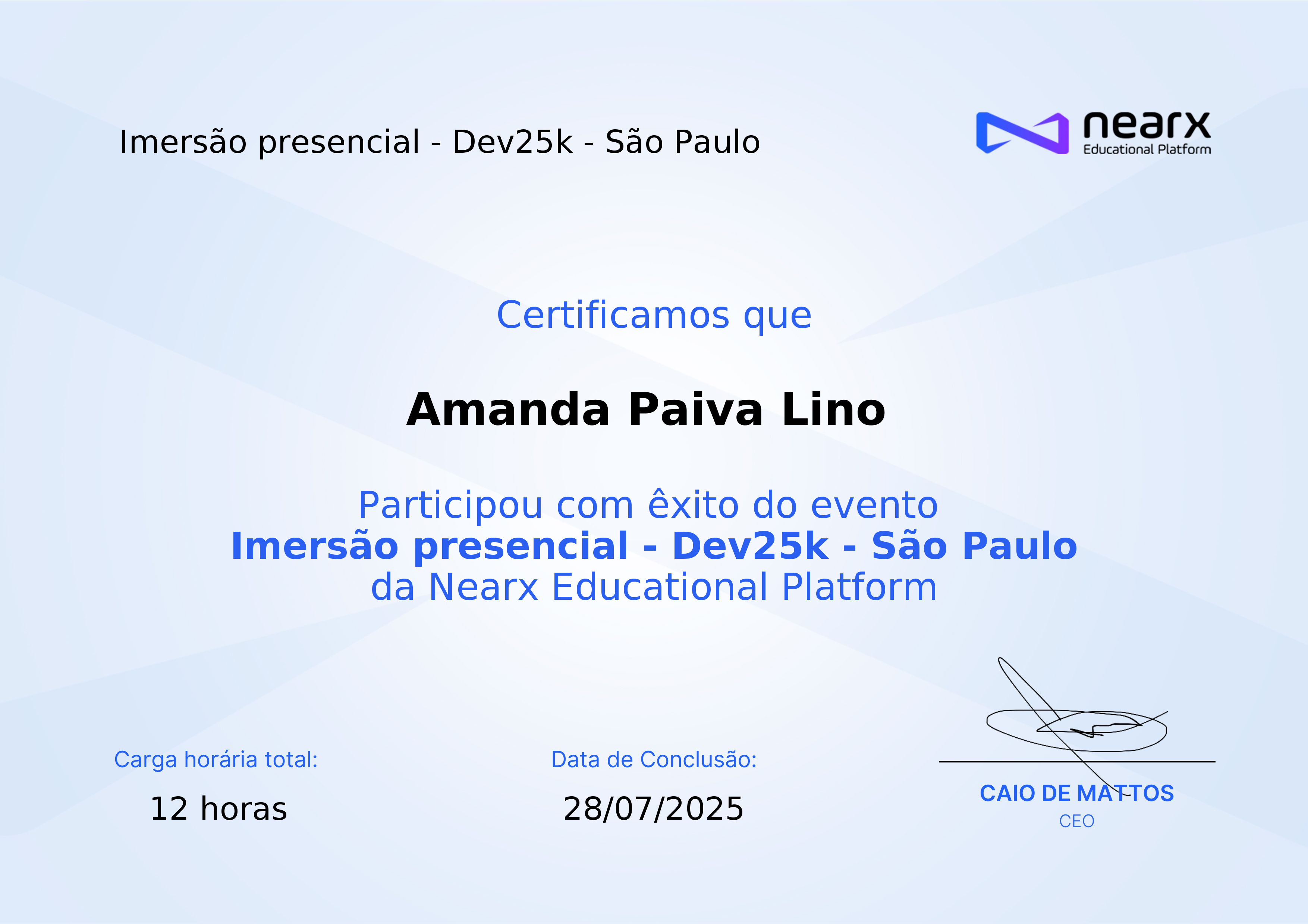 Amanda Paiva Lino - Software Engineer | JAVA | AWS | LinkedIn