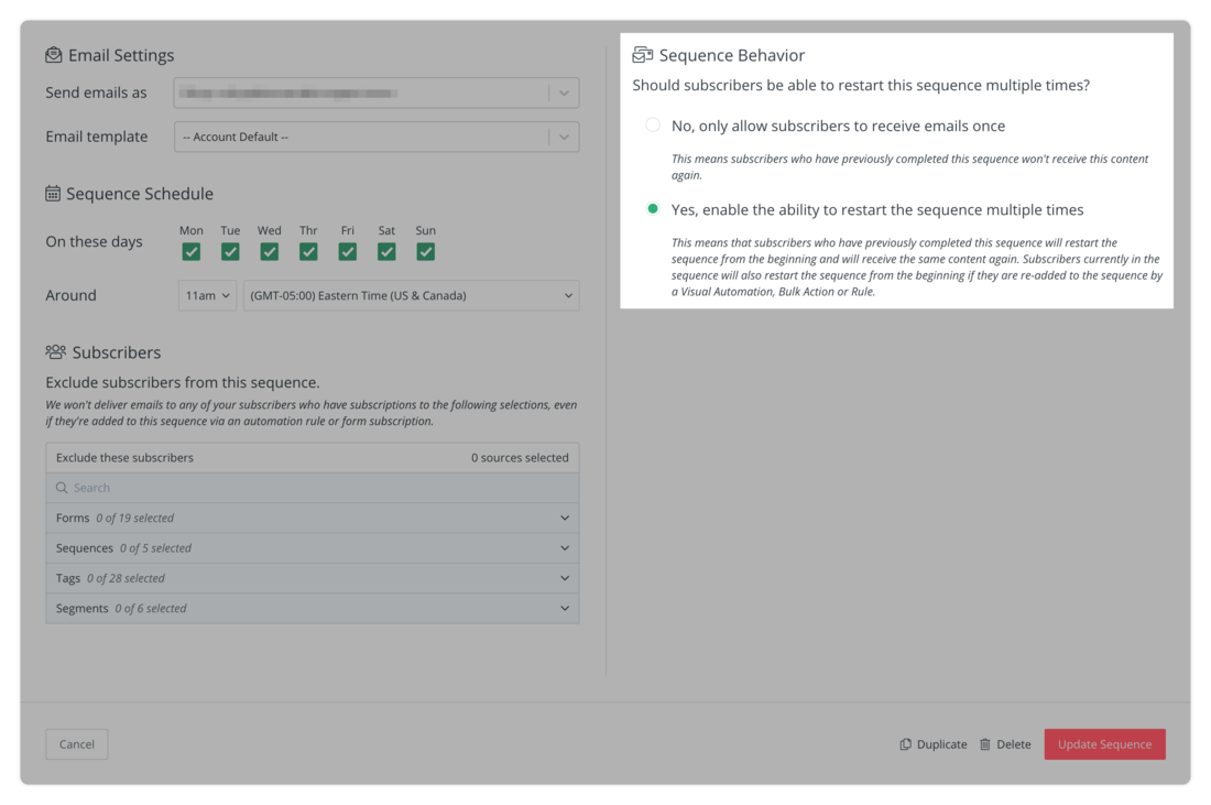 Support Repeat Sequences ConvertKit Support Repeat Sequences ConvertKit