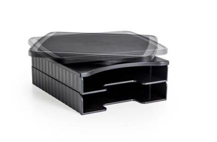 OfficeBox - Monitor Riser 360 Degree Swivel Base - Paper trays included