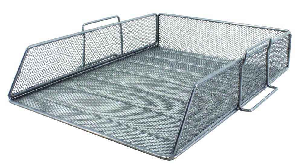 OfficeBox - Mesh Single Document Tray Silver - M705S