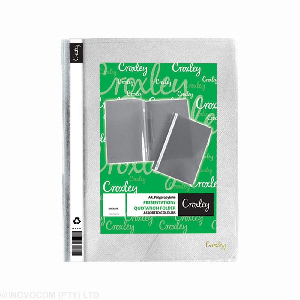 YourSchoolBox - CROXLEY Presentation Folder Clear