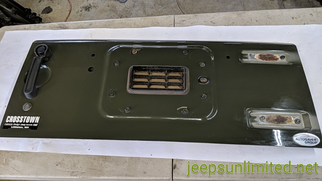 Wrangler JK Green Tailgate Shell Mopar OEM Paint Code PGK 68079246AB ...