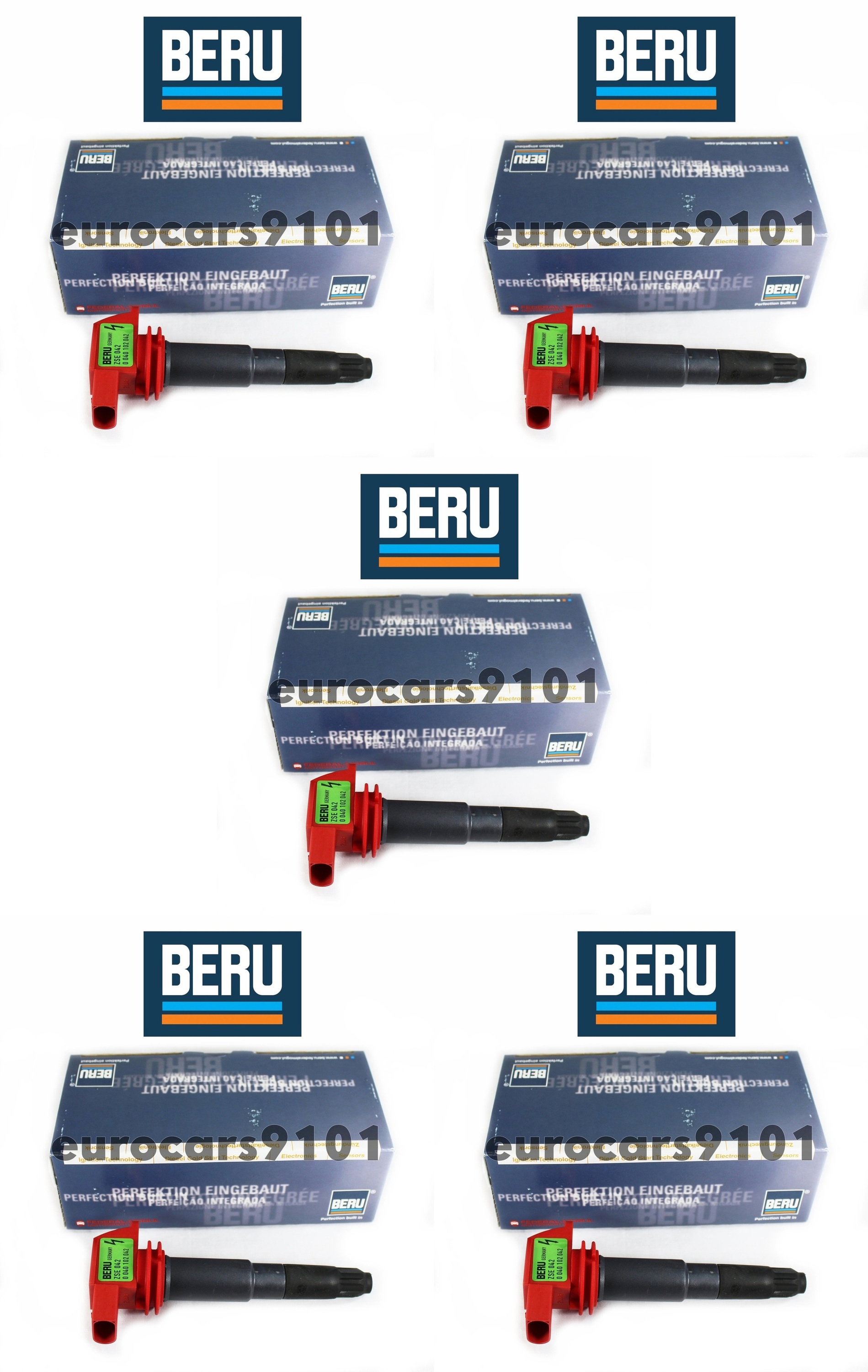 Set of (5) Porsche Beru Ignition Coils ZSE042 94860210414 | eBay