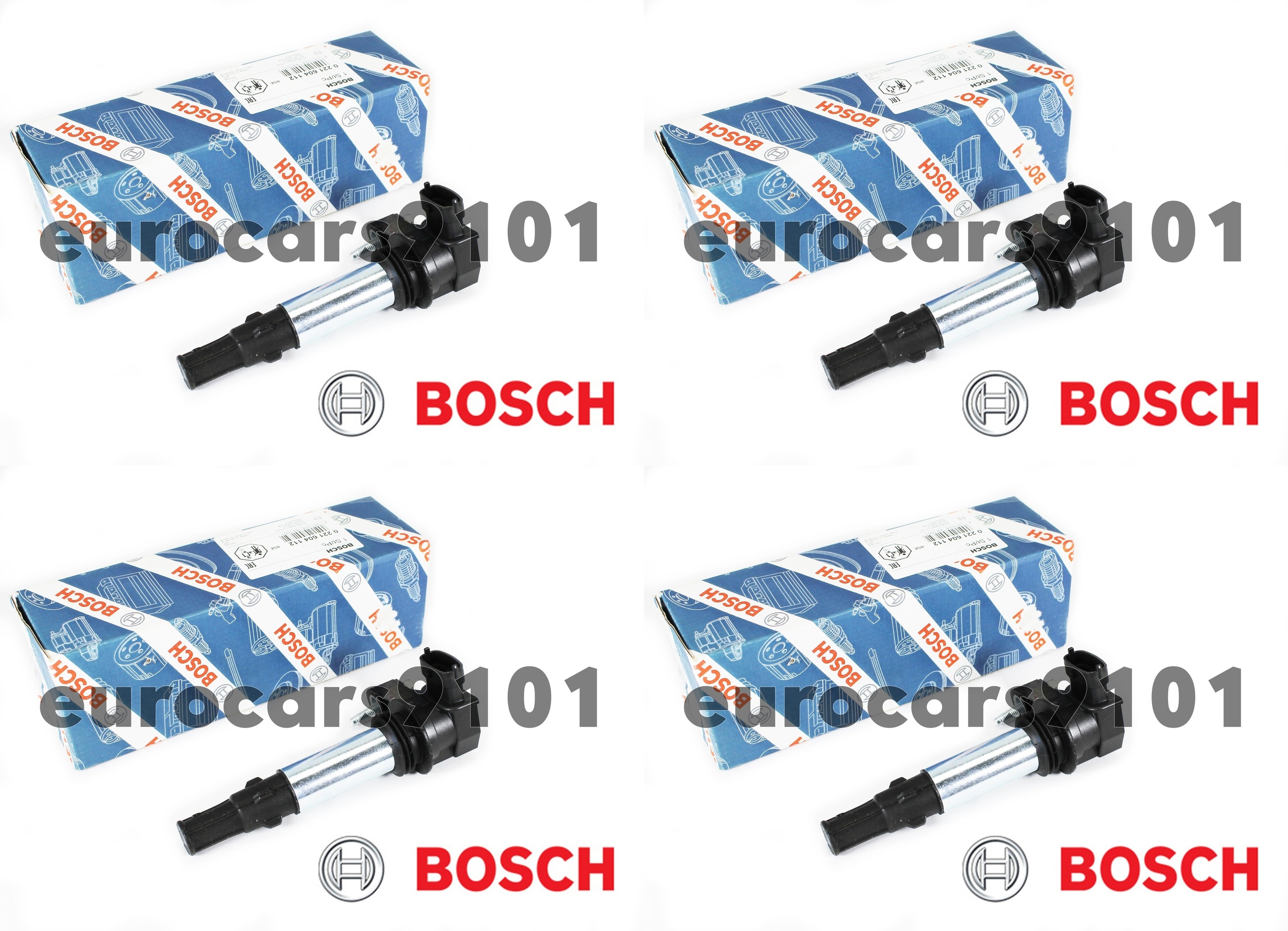 Set of (4) Saab 9-3 Bosch Ignition Coils 0221604112 12629037 | eBay