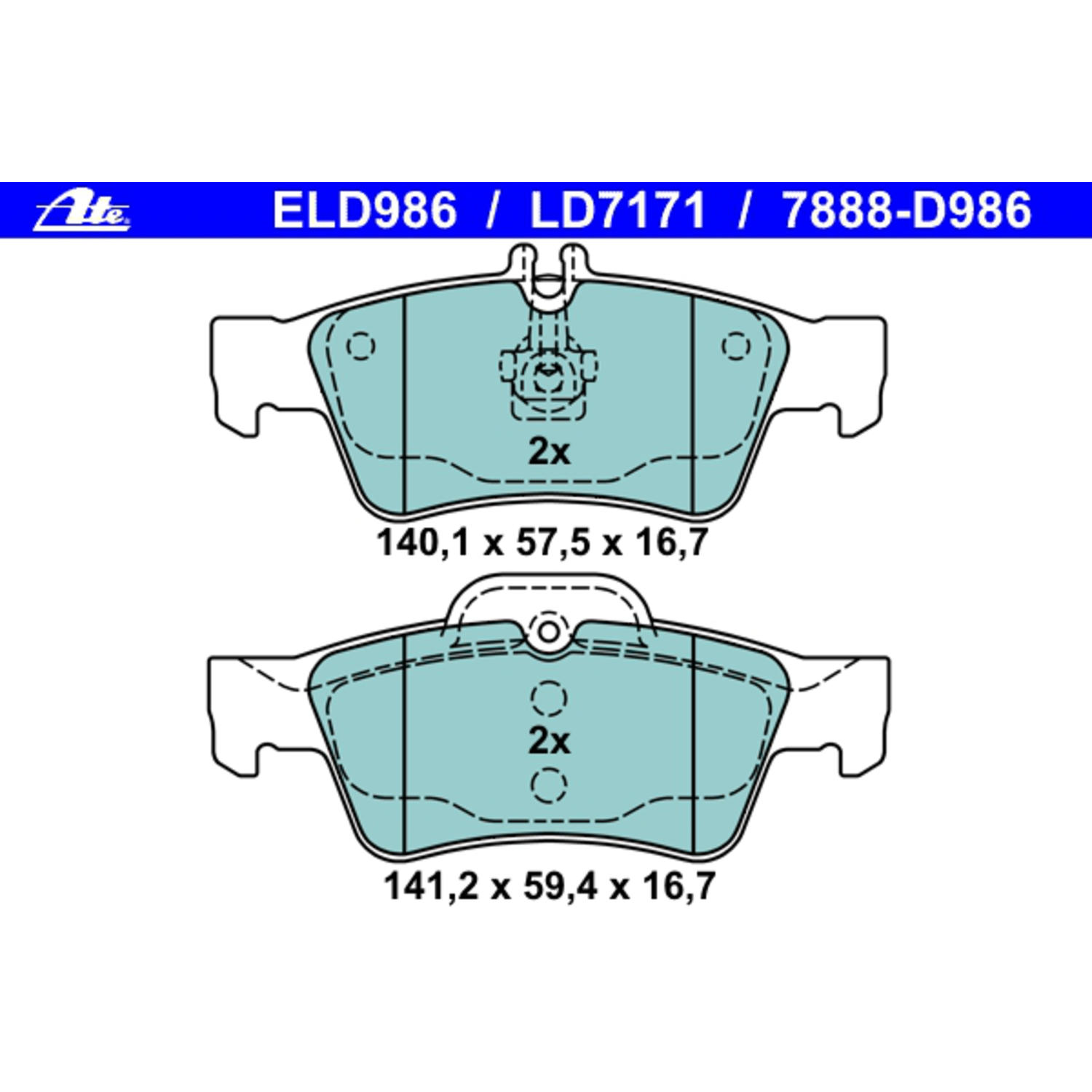 Mercedes-Benz S500 Hella-PAGID Front Disc Brake Pad Set 355010171 ...