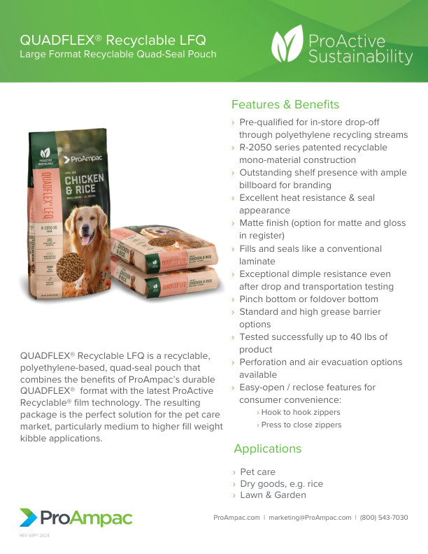 ProAmpac QUADFLEX Recyclable LFQ
