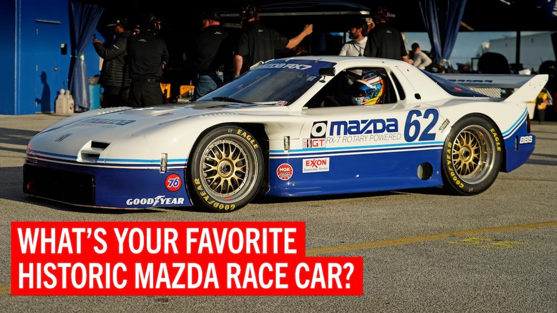 This Saturday: Come see a Mazda 787B, GTO RX-7, MX-5 Cup and more ...