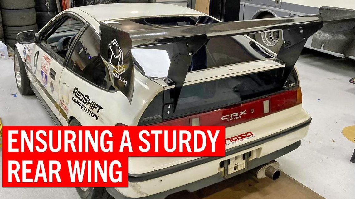 Reinforcing the mounts for the One Lap CRX’s rear wing| Grassroots ...