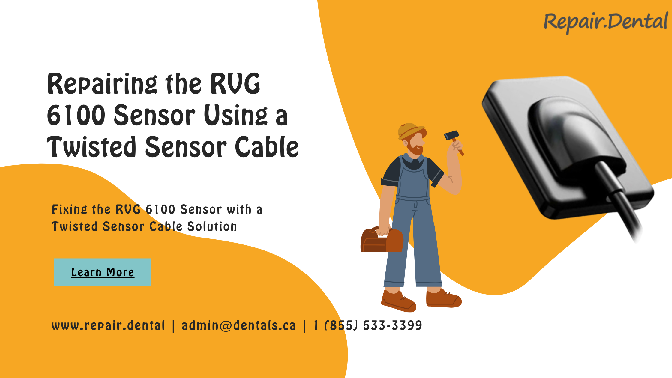 Fixing RVG 6100 Sensor with Twisted Cable | Repair.Dental