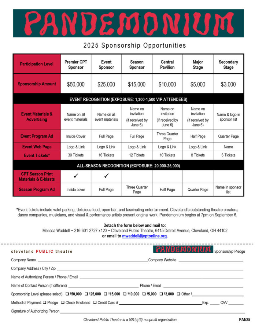 PANDEMONIUM 2025: TO THE MOON - Cleveland Public Theatre