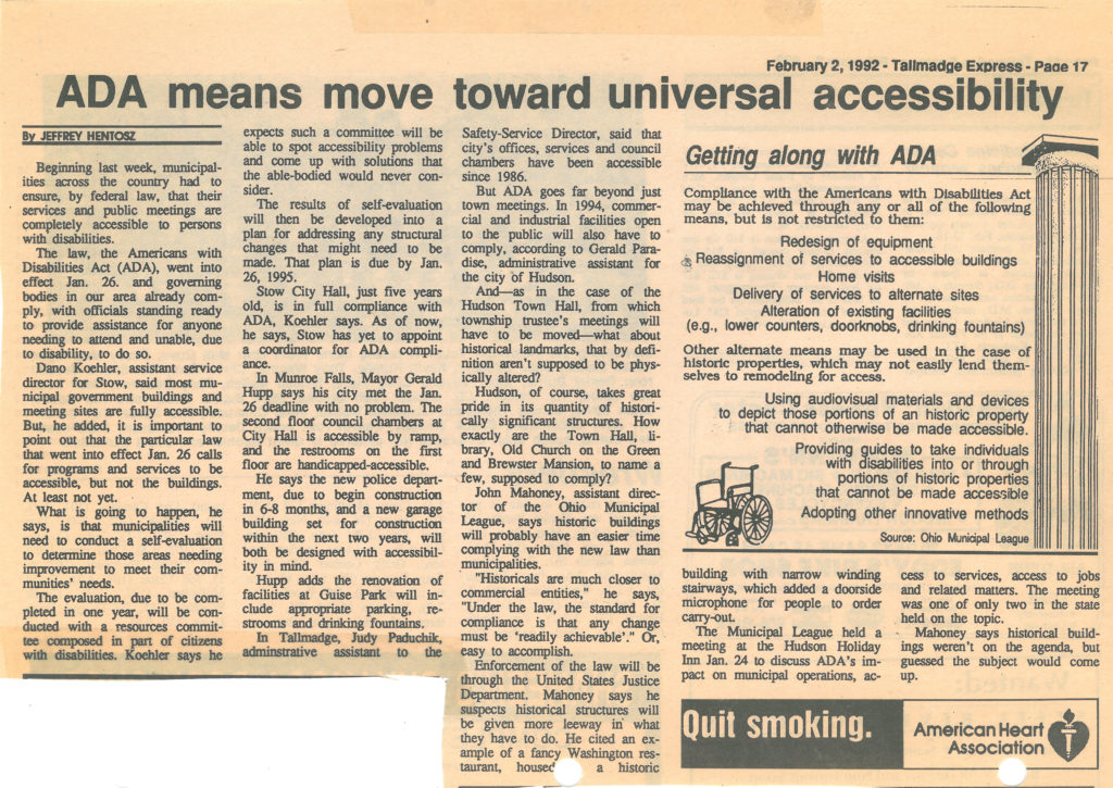 Americans with Disabilities Act (ADA) Passes - Summit County ...