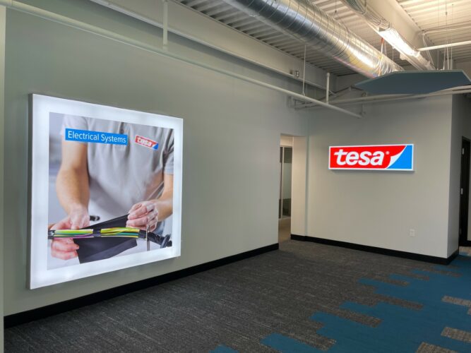 Client Exhibition Area at tesa tape Manufacturing Facility